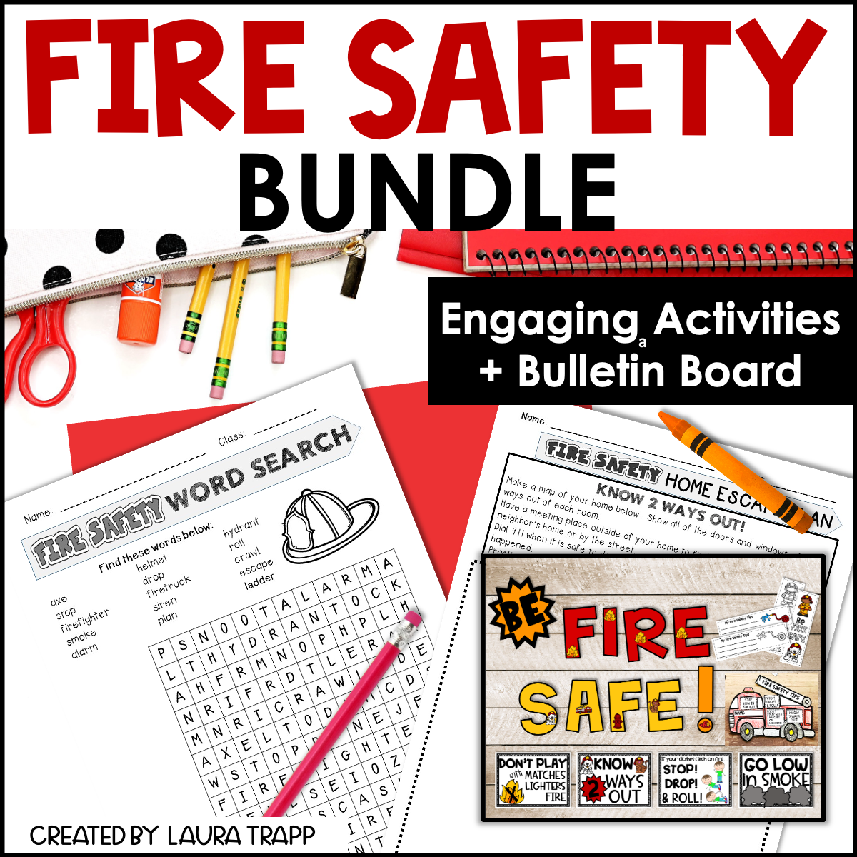 fire-safety-activities-bundle • The Trapped Librarian
