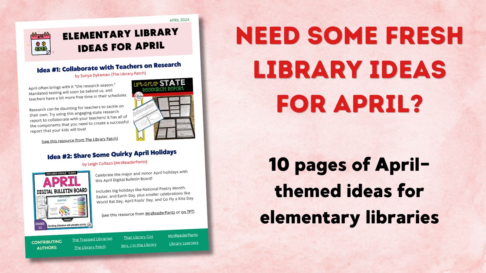 elementary-library-news-april-2024 • The Trapped Librarian